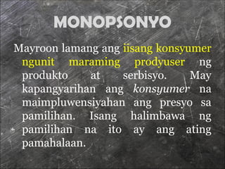 estruktura ng pamilihan araling panlipunan 9.ppt