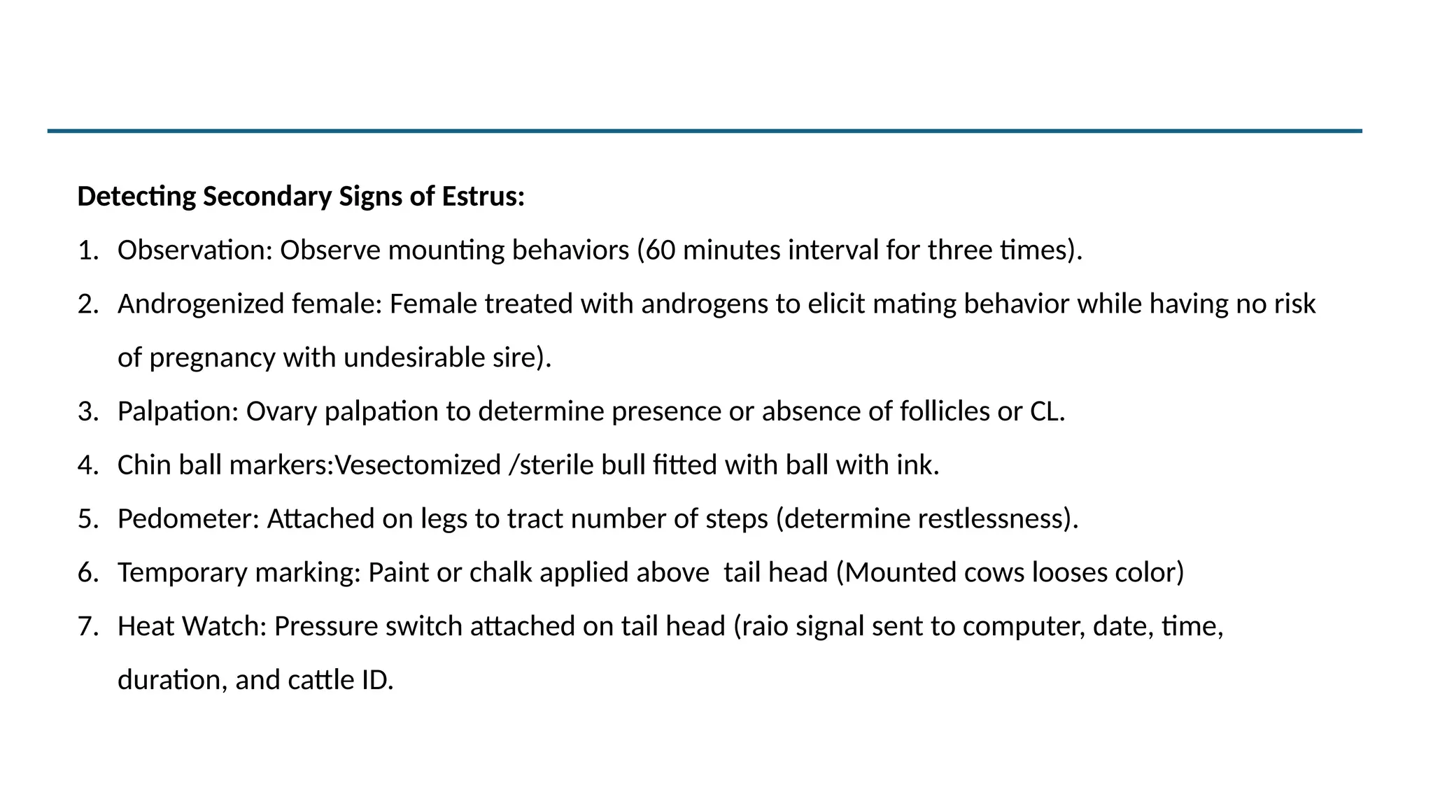 Estrus Signs and Behaviours in Farm Animals | PPTX