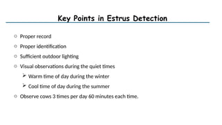 Estrus Signs and Behaviours in Farm Animals | PPT