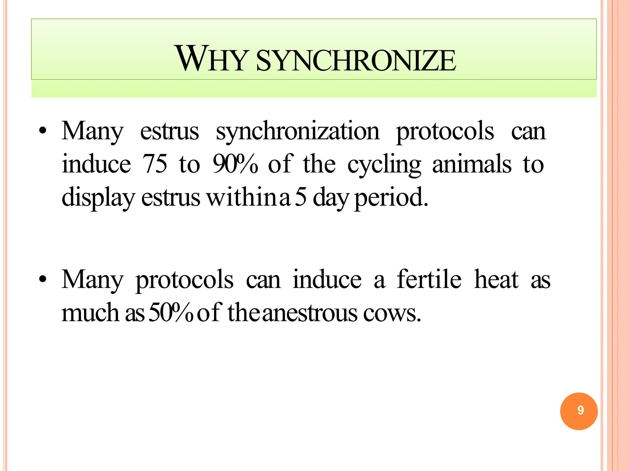 Estrus Synchronization Pptx In Cattle And Pptx