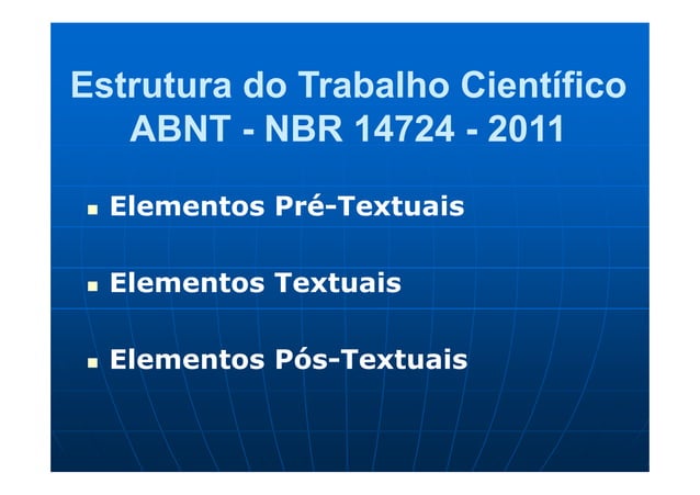 Estrutura de trabalho científico | PDF