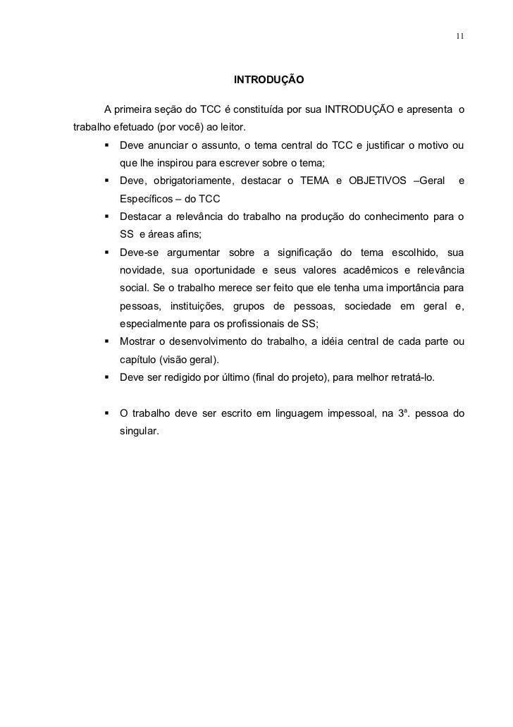 Estrutura do modelo de tcc pronto