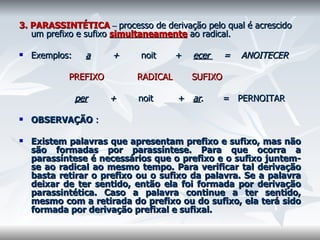 Estrutura e formação das palavras | PPT