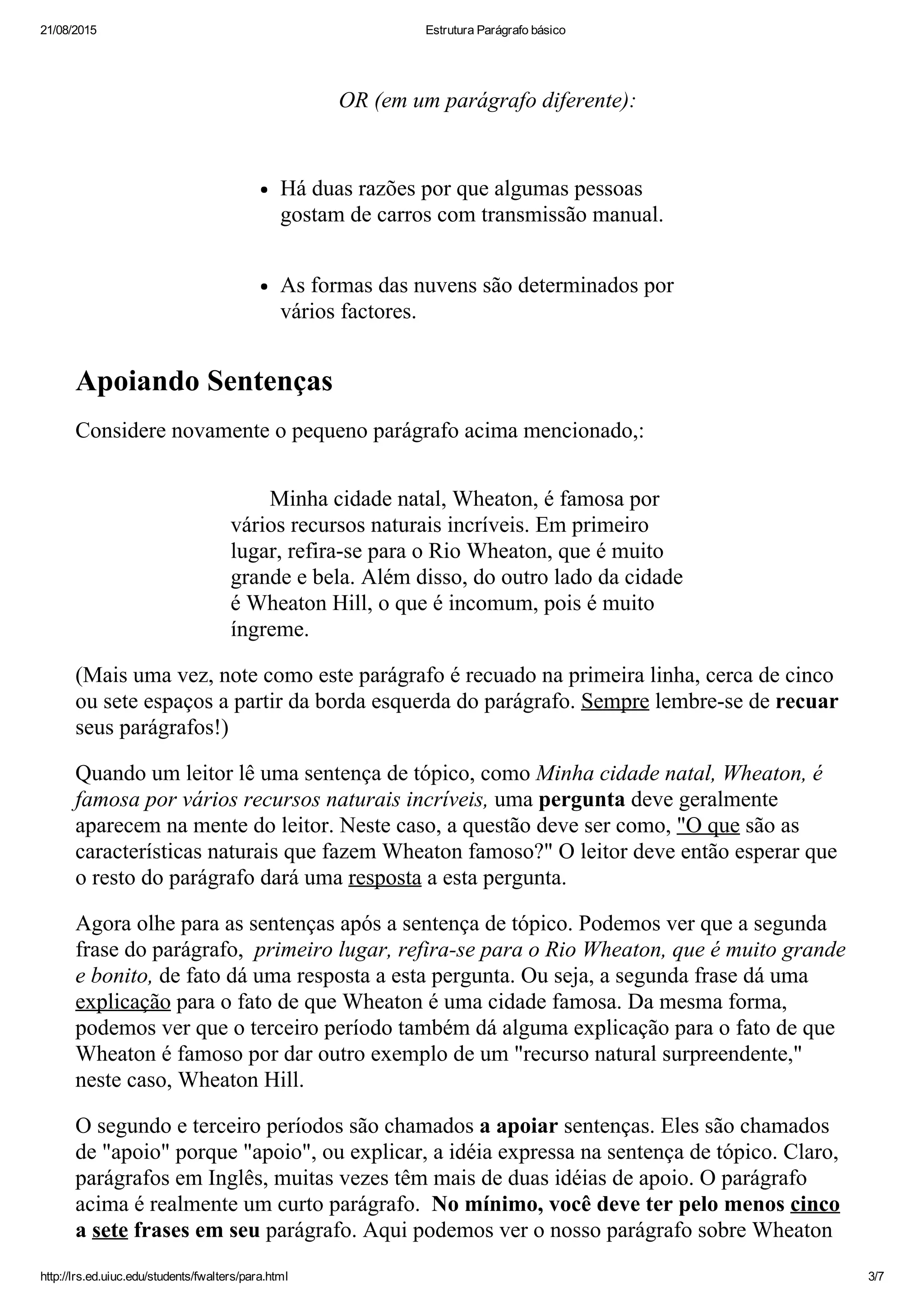 Estrutura parágrafo básico | PDF