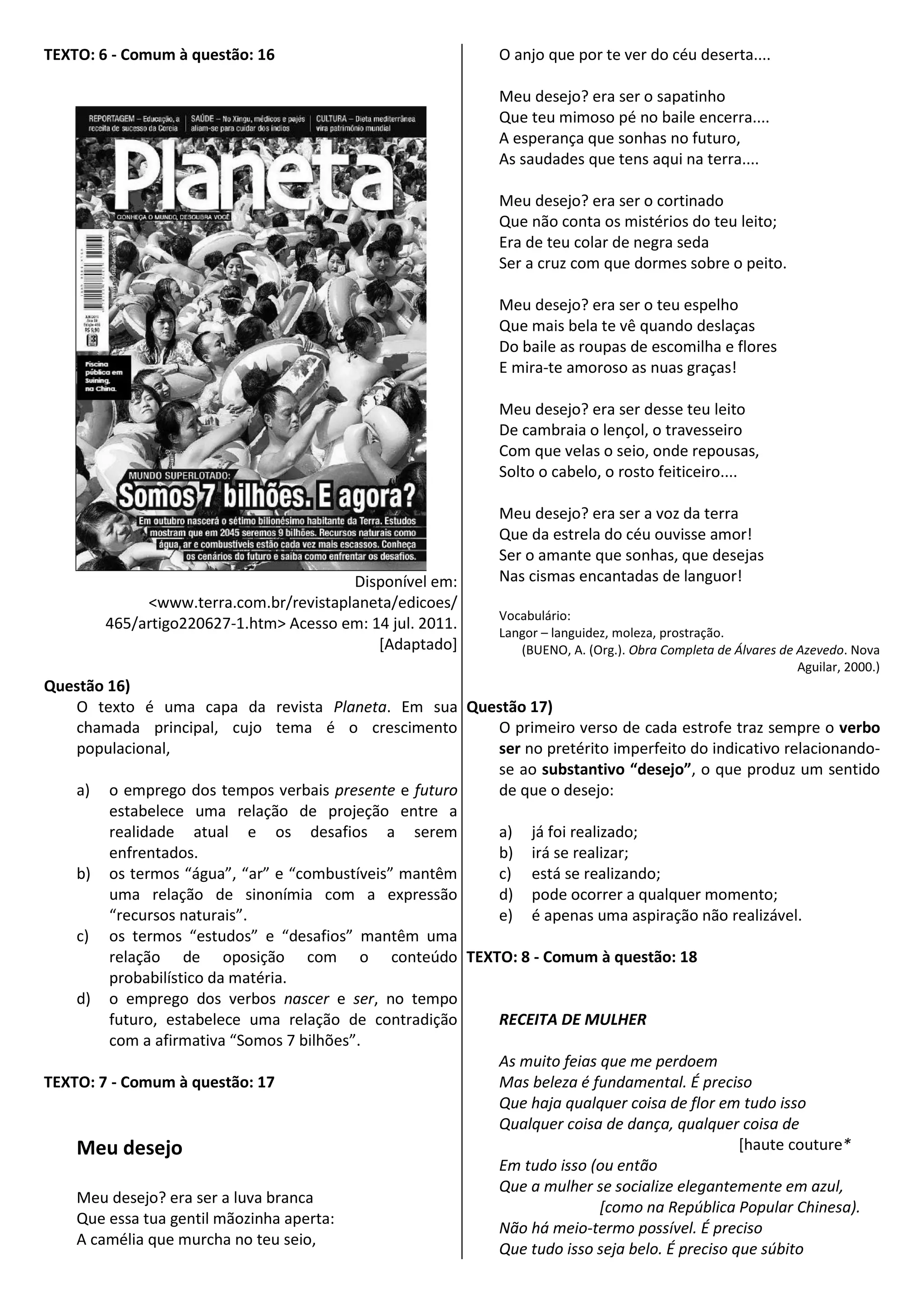 Estrutura verbal - exercícios com gabarito - Tales - Professor Jason ...
