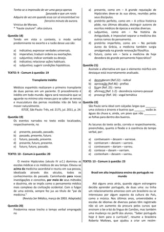 Estrutura verbal - exercícios com gabarito - Tales - Professor Jason ...