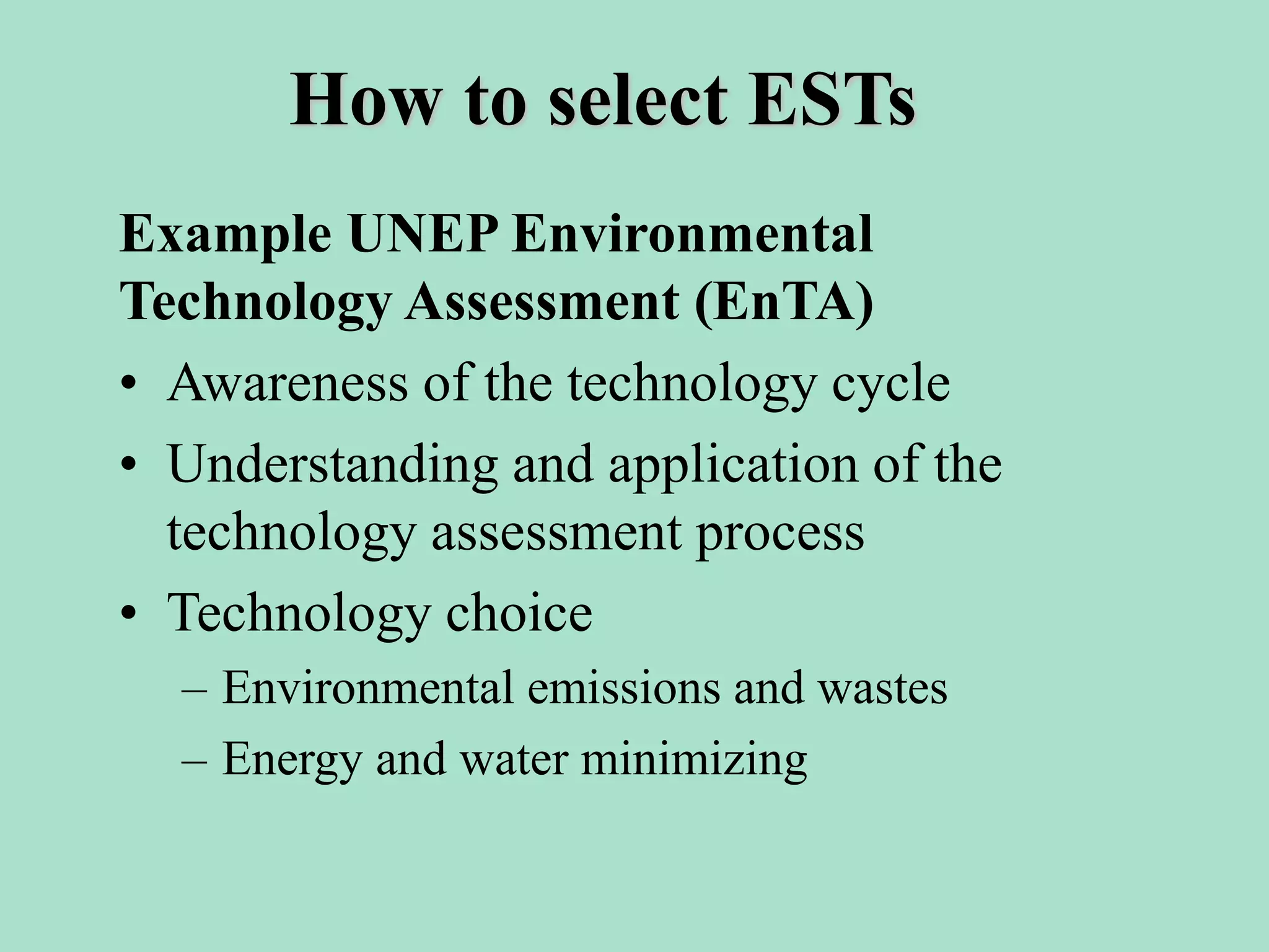 Environmental Sound Technology Assessment | PPTX