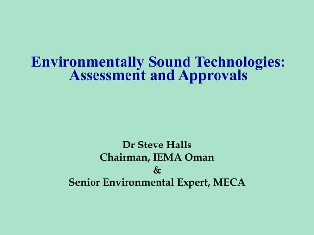 Environmental Sound Technology Assessment | PPTX