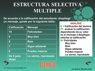 Estructura selectiva multiple | PPS
