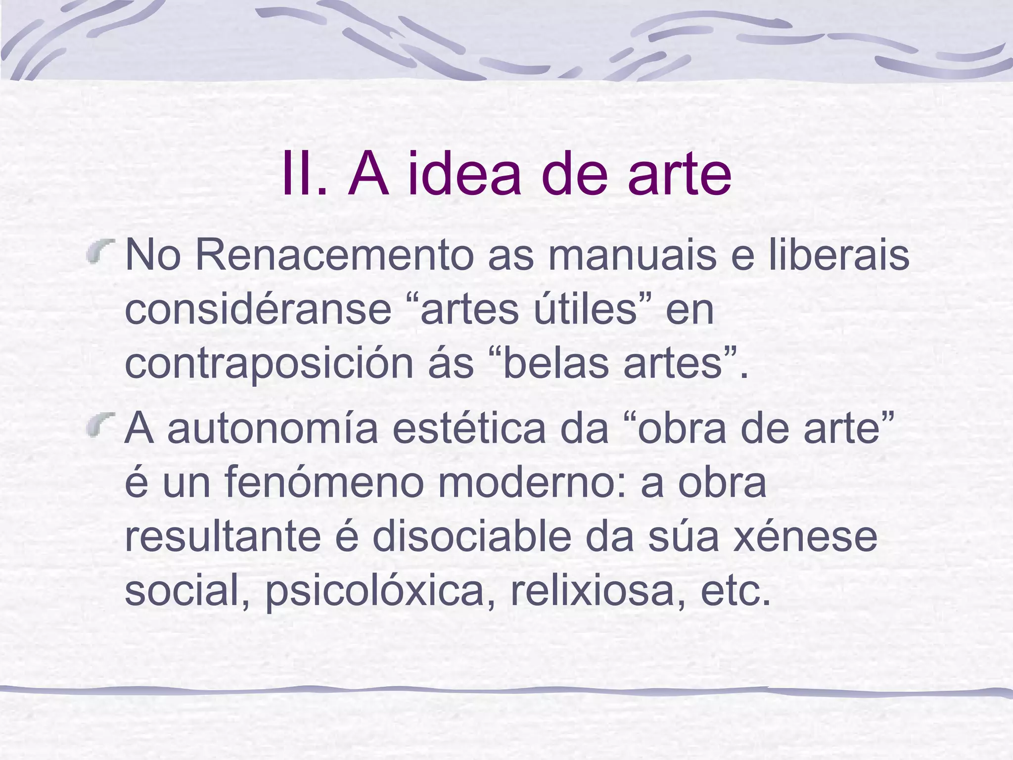 Estética e filosofía da arte | PPT