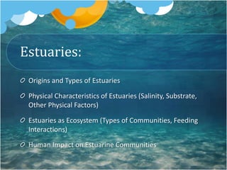 Estuaries: Introduction | PPTX