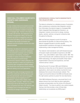 Estuate helps major wireless telecom save tens of millions | PDF