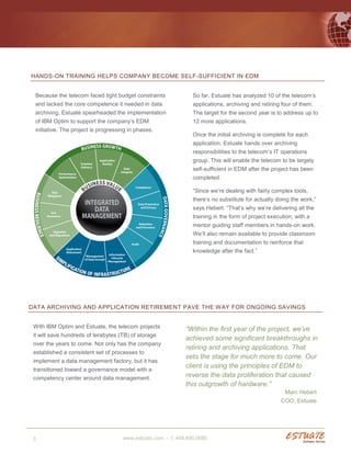 Estuate helps major wireless telecom save tens of millions | PDF