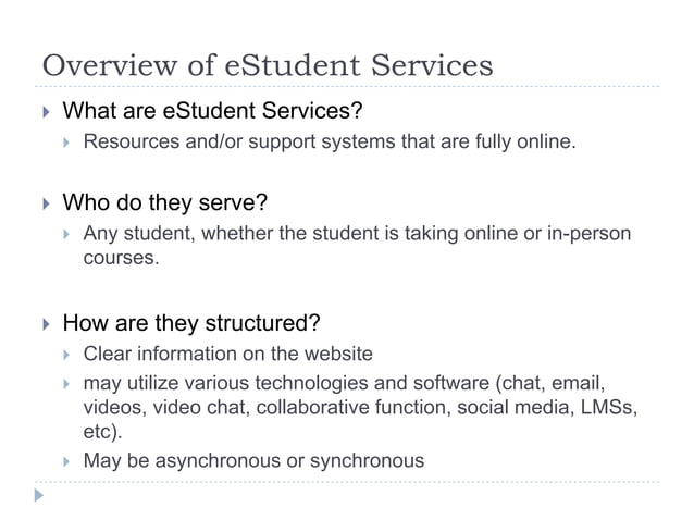 eStudent Services.pptx | Free Download