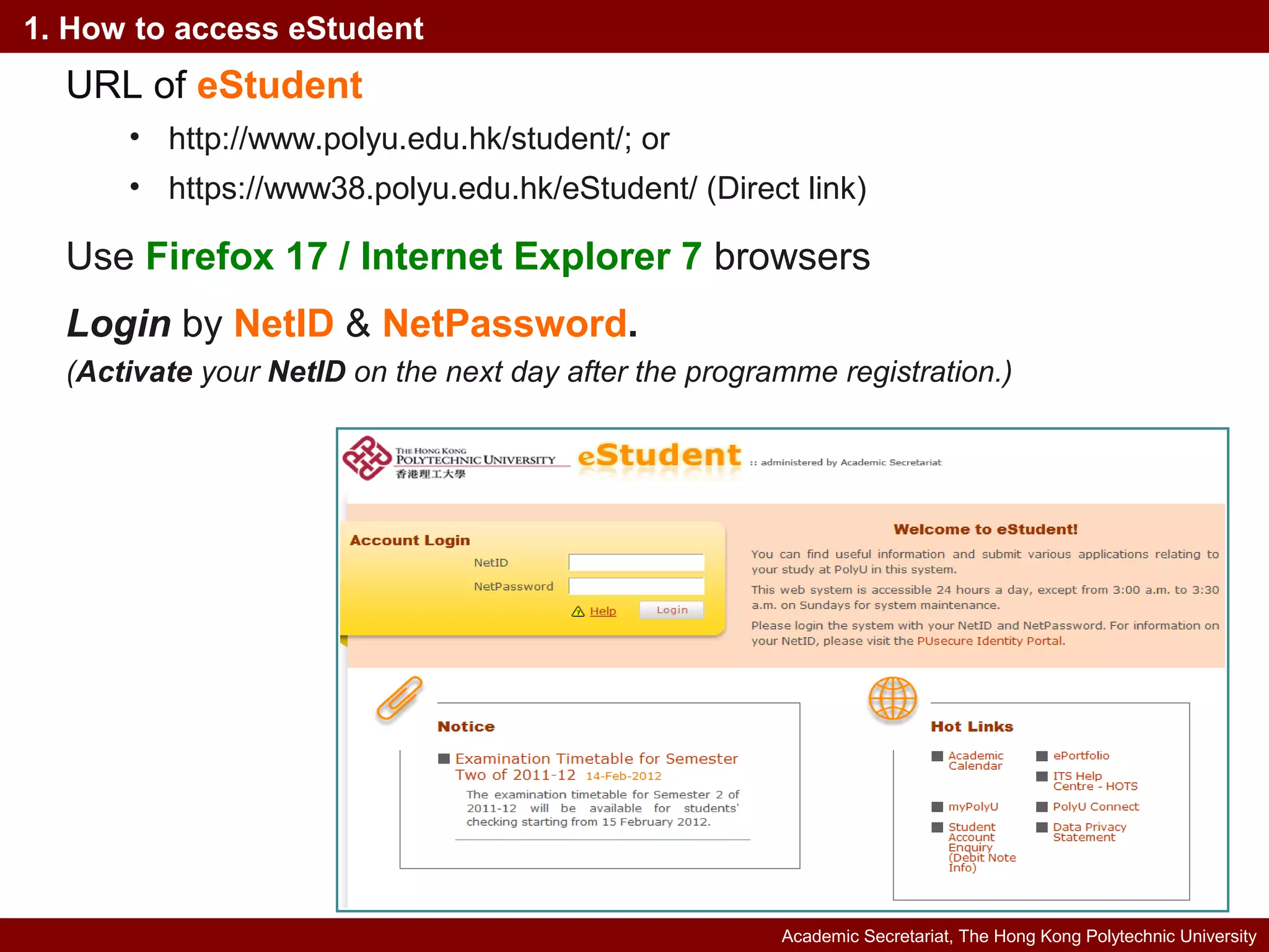eStudent Student Timetable Check | PPS