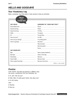 Estudiar Saludos Hello Bye.doc