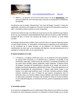 5.- Discípulos de Yeshúa, la sal de la tierra | PDF