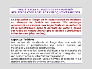 Estudio carga de fuego master 2013 | PPT