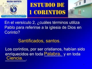 Estudio de 1 corintios. | PPTX