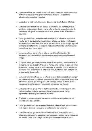 Estudio de caso psicometria i | DOC