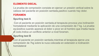 ESTUDIO DE LA COLUMNA CERVICAL evaluación y diagnóstico | PPTX