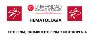 Estudio de las citopenias un tema importante de la hematologia | PDF