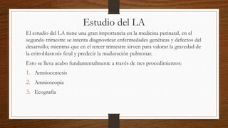 Estudio del líquido amniótico | PPTX