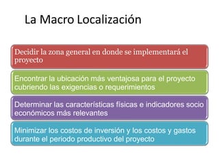 Estudio de Localización para ingenieria. | PPTX