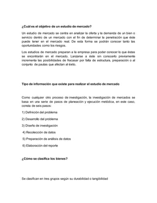 Estudio de mercado word | DOCX