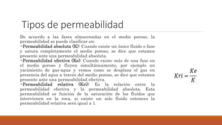 Estudio de Permeabilidad de las rocas | PPTX