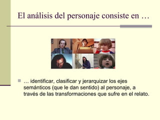 Estudio de personajes y sus acciones | PPT