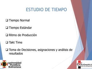 Estudio de tiempos 2 tiempos normales y estándar | PPTX