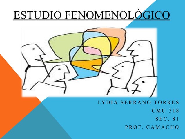 Estudio fenomenológico By: Lydia Serrano | PPT