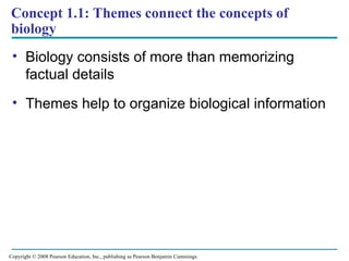 Introduction to Biology: Themes, Structure, and Evolution of Life | PPT