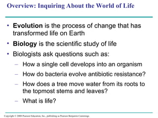 Introduction to Biology: Themes, Structure, and Evolution of Life | PPT