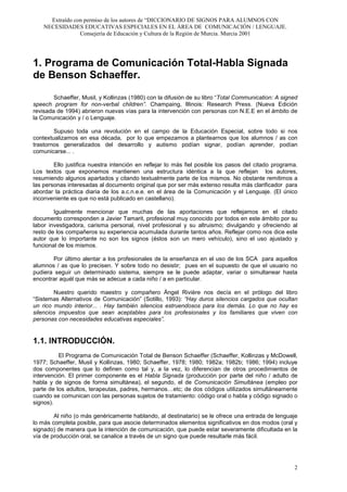 Estudio sobre el Programa de comunicacion Total - Habla signada de ...