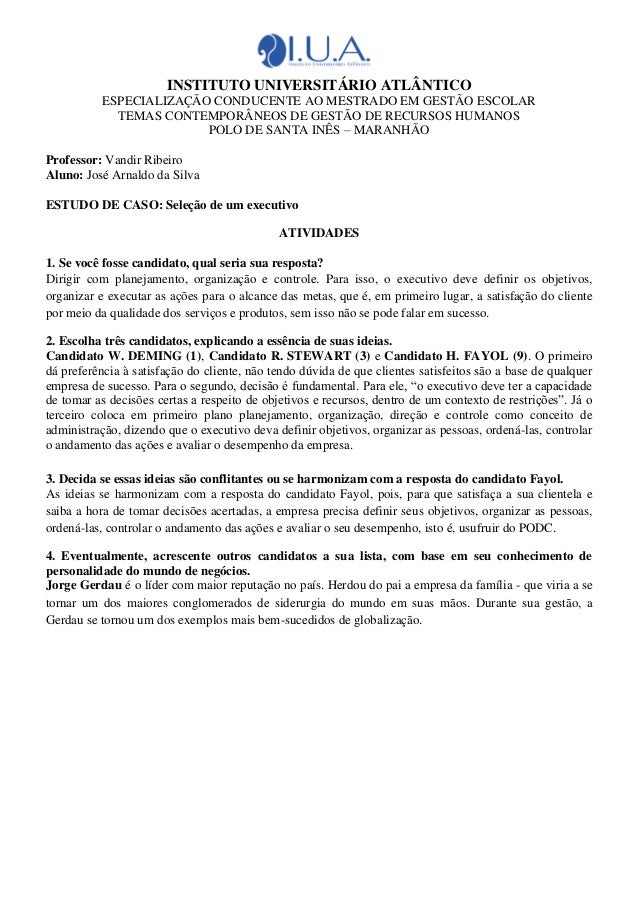 Exemplo De Estudo De Caso Para Processo Seletivo – Novo Exemplo Exemplo De Estudo De Caso Para Processo Seletivo – Novo Exemplo