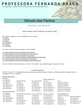 Estudo dos verbos Volume 1 | PDF