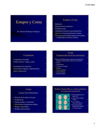 Estupor Y Coma | PDF