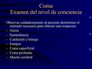 Estupor Y Coma | PPT