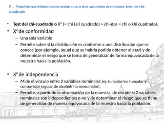 Aplicación del Test Chi-Cuadrado en Estadística para Lingüística | PPTX