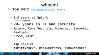 Splunk for Enterprise Security featuring User Behavior Analytics | PPT