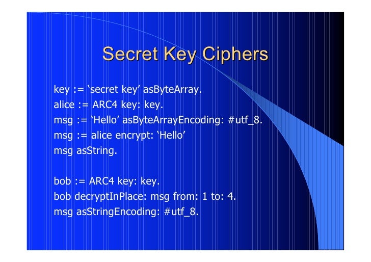 Cryptography for Smalltalkers