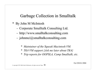 Garbage Collection in Smalltalk | PDF