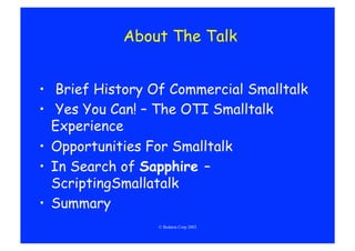 You Can’t Do That With Smalltalk! | PDF