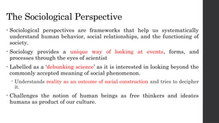 ES Unit 1.pptx introduction to sociology definition and scope of the ...