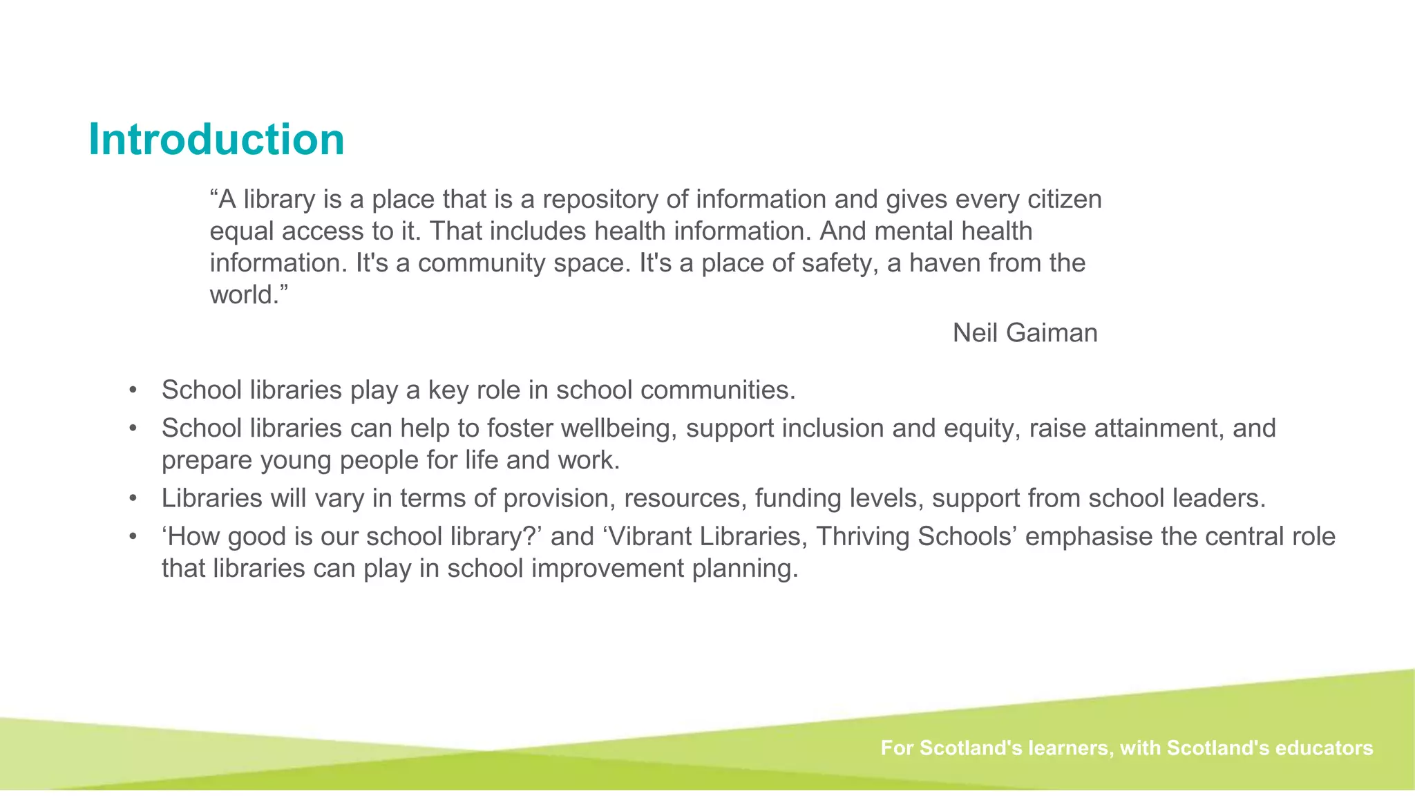 The Value of School Libraries | PPTX