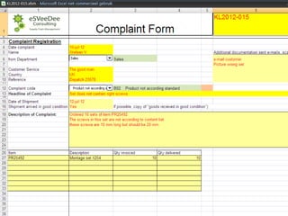 eSVeeDee Consulting Presentation Complaint Management | PPSX