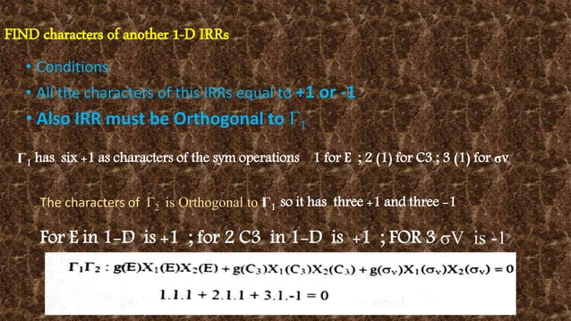 Construction of C3V character table | PPT