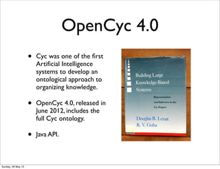 CycQL: A SPARQL Adapter for OpenCyc | PPT